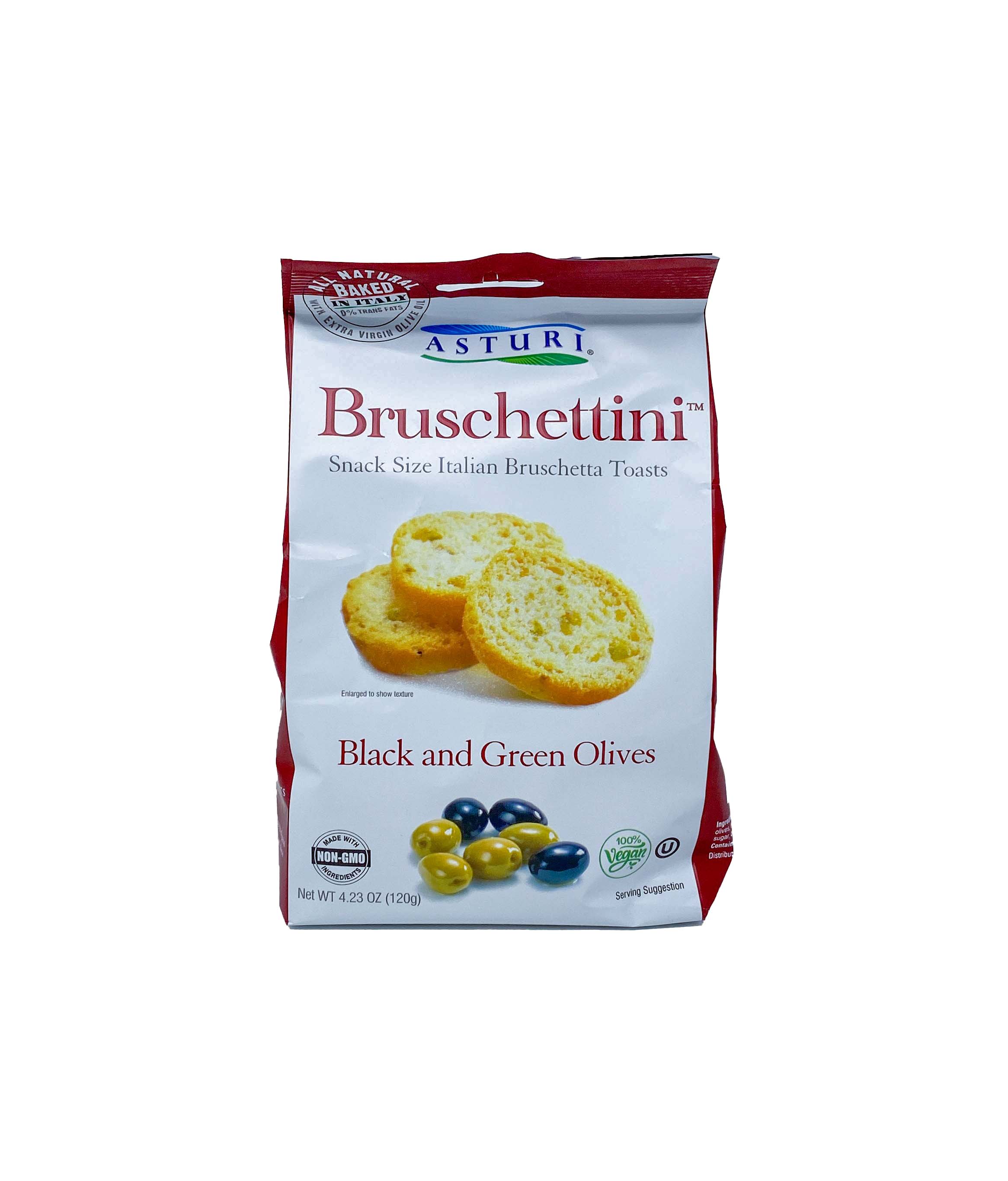 Asturi Bruschettini Black & Green Olive - Italian Bruschetta Crackers ...